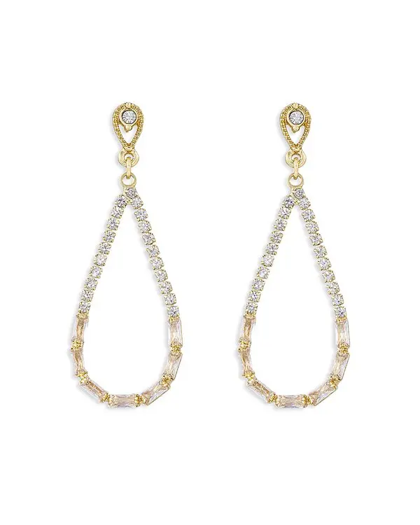 Ettika Crystal Drop Earrings - Gold