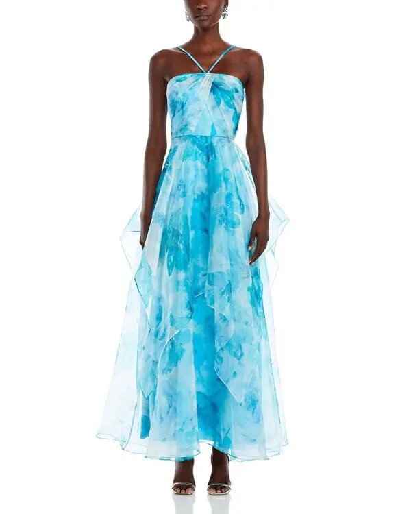 spaghetti strap fit & flare dress eliza j Eliza J Spaghetti Strap Fit & Flare Dress In Green - 60% Off