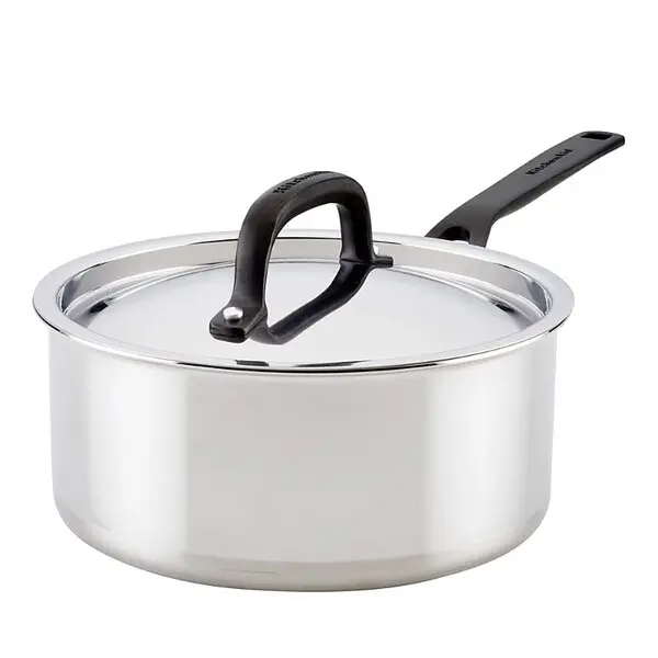 KITCHENAID 5 Ply Stainless Steel 3 Qt Saucepan And Lid - Silver