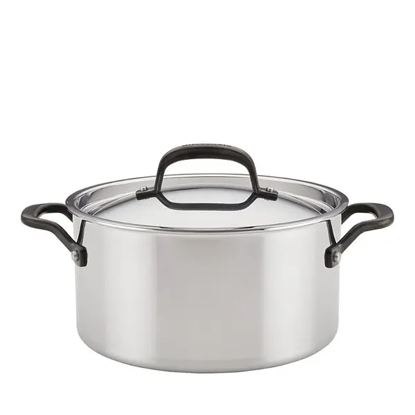KITCHENAID 5 Ply Stainless Steel 6 Qt Stockpot - Silver