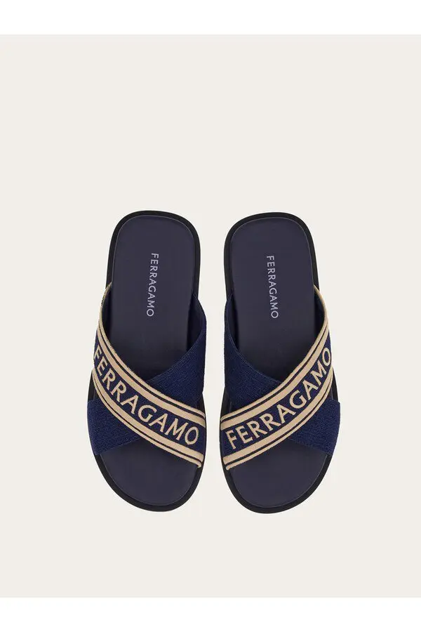FERRAGAMO Sandal With Crossover Straps