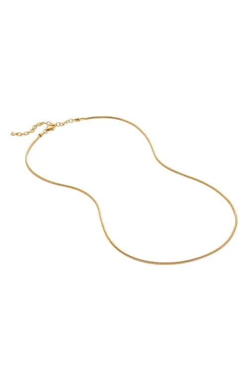 Monica Vinader Thin Snake Chain Necklace - 18ct Gold Vermeil
