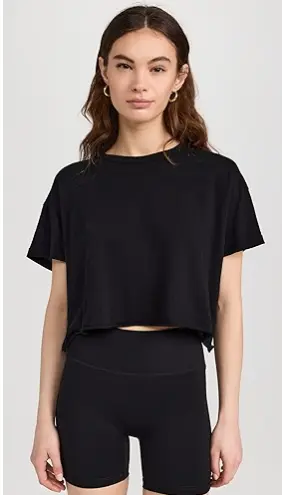 Year Of Ours Yos Cropped Tee - Black