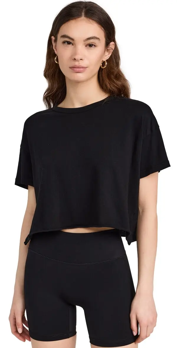 Year Of Ours Yos Cropped Tee - Black