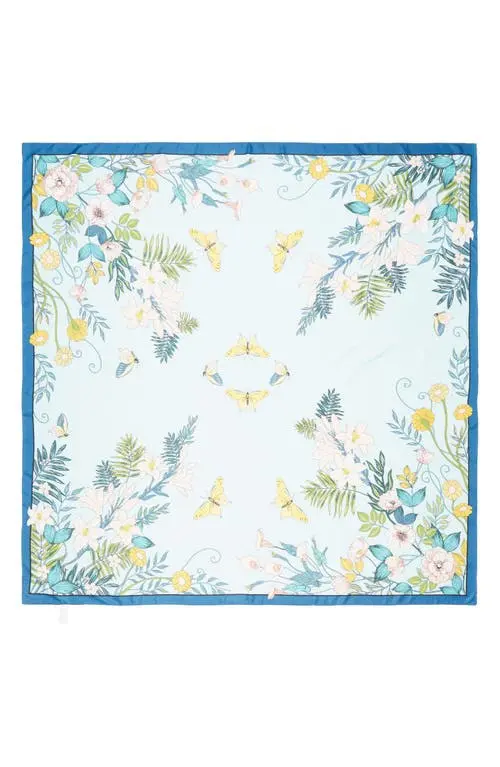 Tasha Butterfly Floral Scarf - Blue Multi