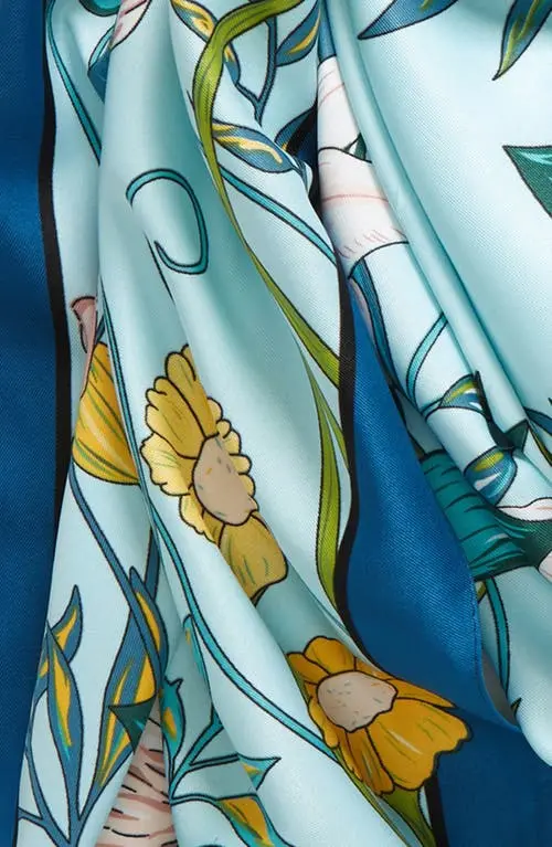 Tasha Butterfly Floral Scarf - Blue Multi