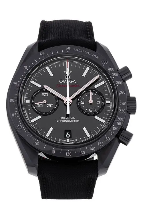 WATCHFINDER & CO. Omega Speedmaster Dark Side Of The Moon Nylon Strap Watch - Black