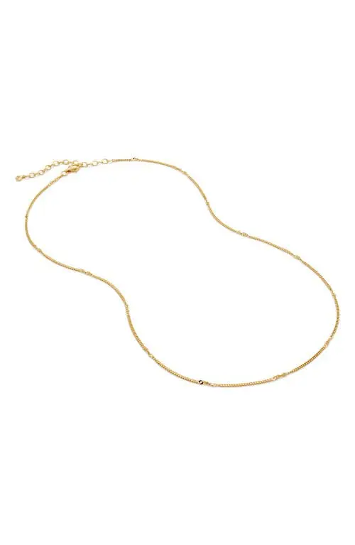 Monica Vinader Twisted Curb Link Station Chain Necklace - Yellow Gold
