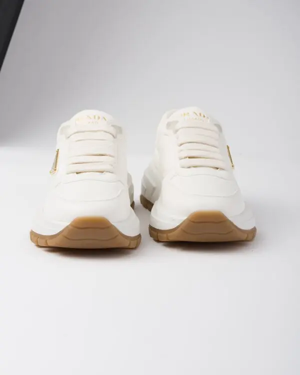 Prada Prax 01 Leather Sneakers - Neutral