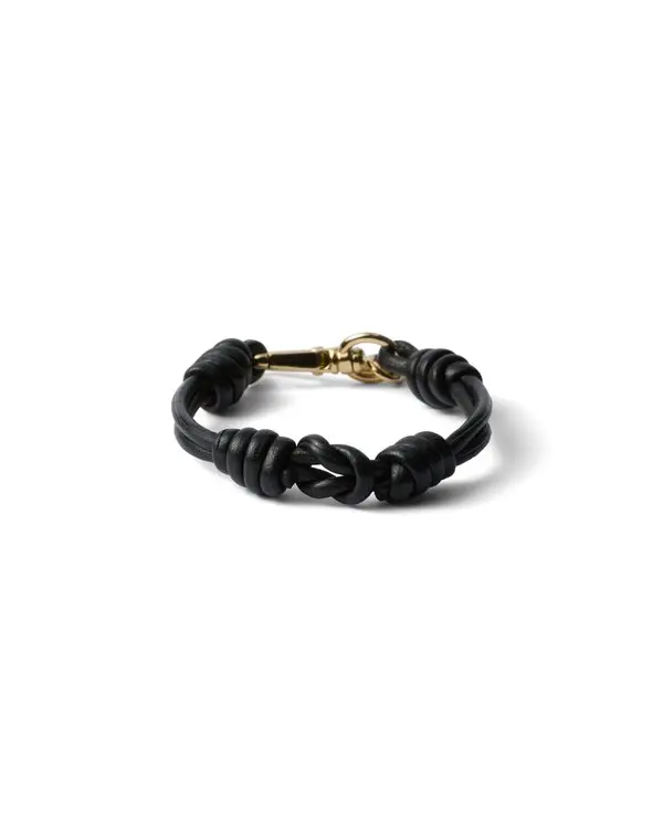 Prada Nappa Leather Bracelet - Black