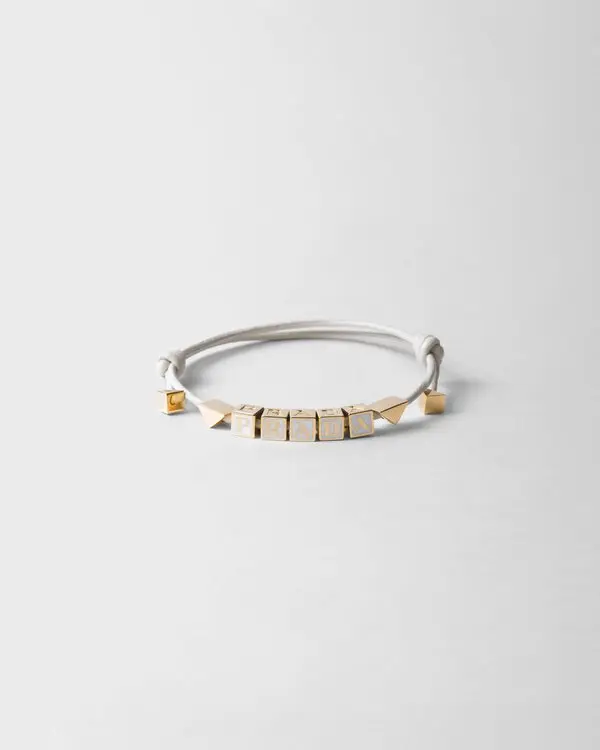 Prada Nappa Leather Bracelet - White