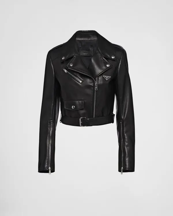 Prada Nappa Leather Biker Jacket