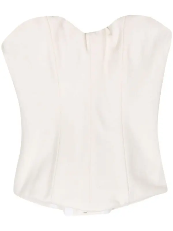 Victoria Beckham Textured Strapless Top