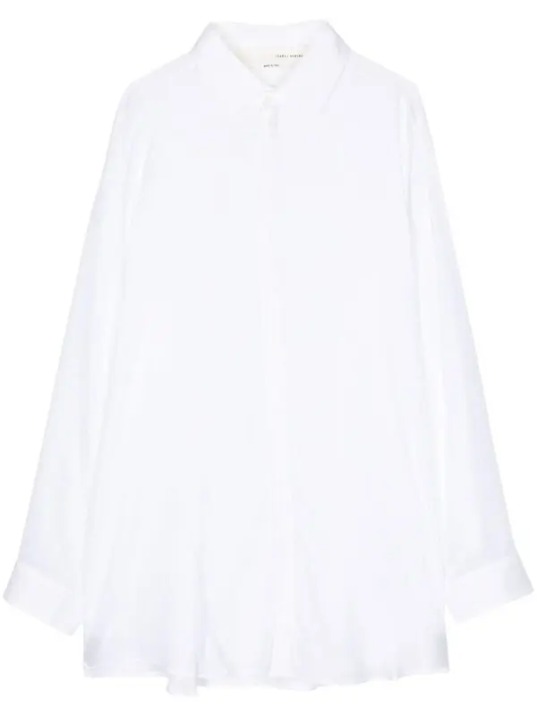 Isabel Benenato Long-length Cotton Shirt