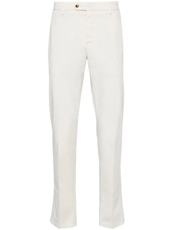 LARDINI Mid-rise Tapered Chinos - Neutrals