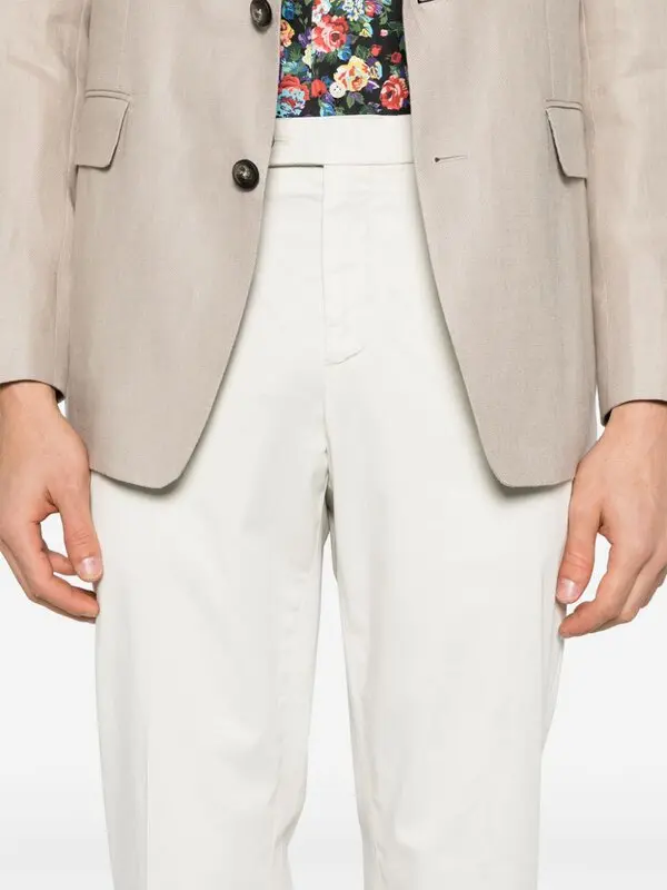LARDINI Mid-rise Tapered Chinos - Neutrals