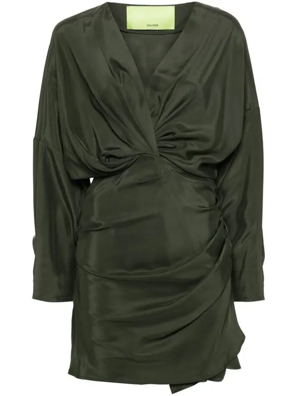 Gauge81 Asuka Draped Silk Dress