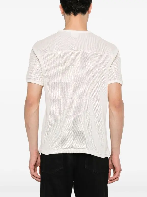 COURREGES Baseball Printed Mesh T-shirt - Neutrals