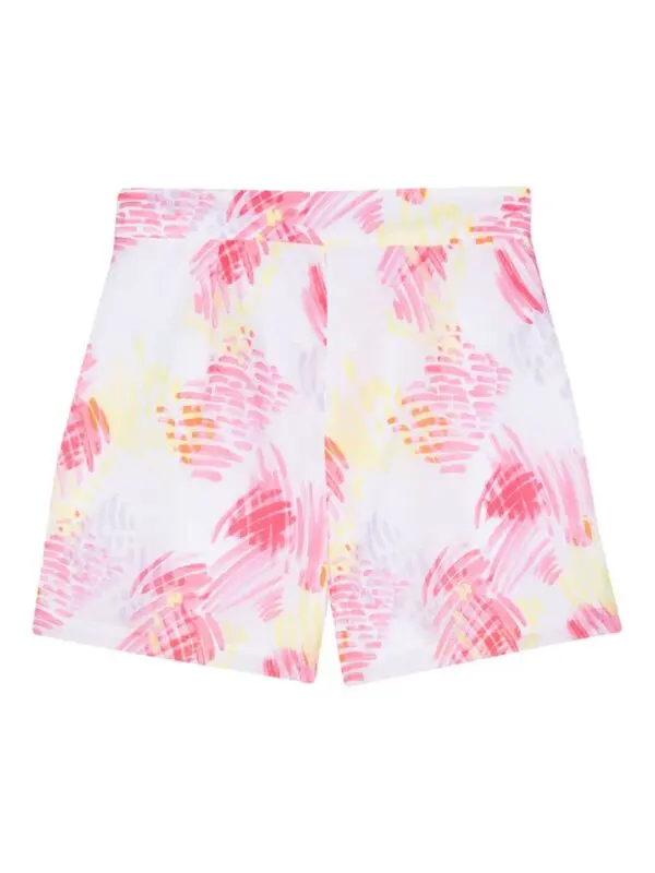 Armani Exchange Abstract-print Pleated Shorts