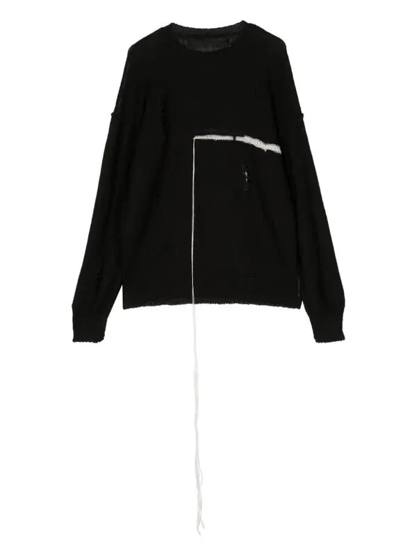 Isabel Benenato Raw-cut Detail Knit Pullover