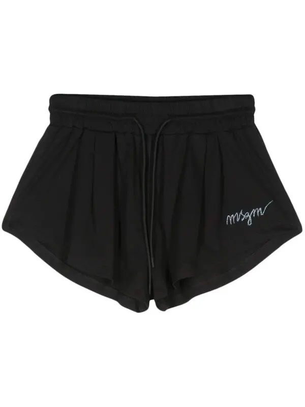 MSGM Logo-embroidered Shorts
