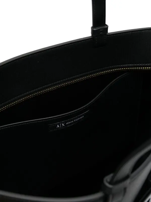 Armani Exchange Logo-plaque Tote Bag - Black