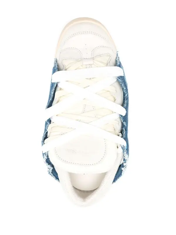 SANTHA Panelled Padded Leather Sneakers