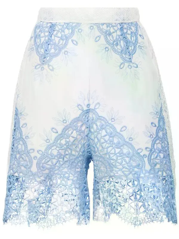 Evarae Layla Lace-embroidered Shorts - White