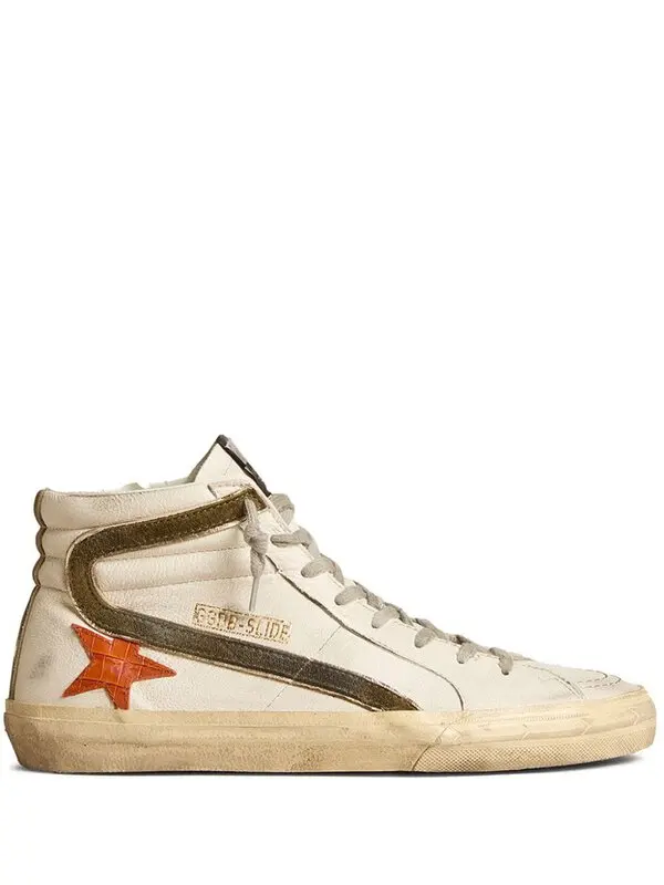 GOLDEN  SLIDE スニーカー 44 Golden Goose Slide Mid-Top Metallic Leather Sneakers - Bergdorf