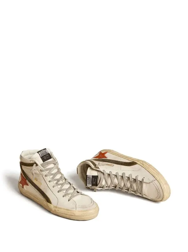 GOLDEN  SLIDE スニーカー 44 Golden Goose Slide Mid-Top Metallic Leather Sneakers - Bergdorf