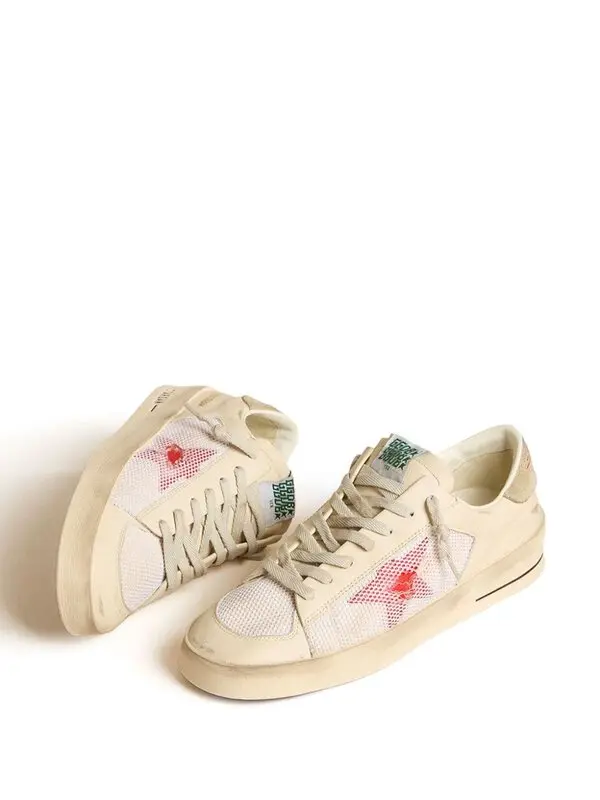 GOLDEN GOOSE Stardan Leather Sneakers - Neutrals