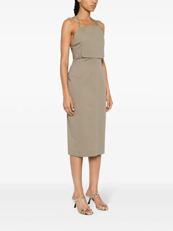 Max Mara Mid-rise Halterneck Dress - Green