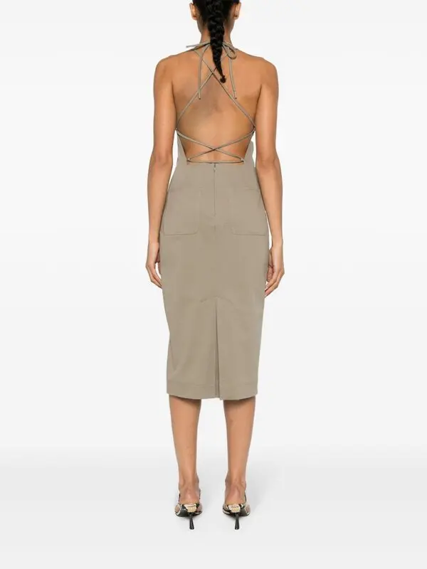Max Mara Mid-rise Halterneck Dress - Green