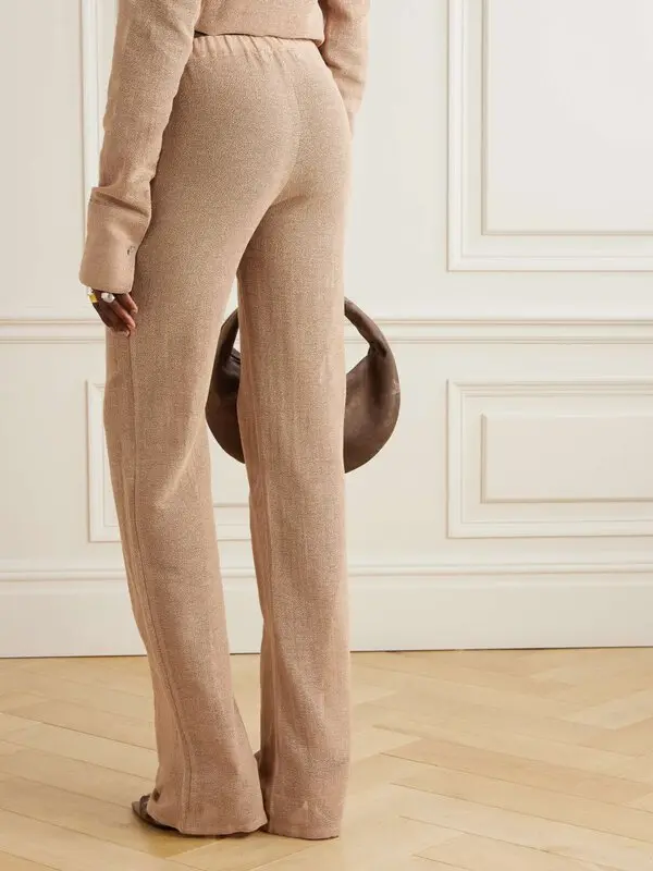 LUDOVIC DE SAINT SERNIN Mermaid Open-knit Cotton-blend Pants