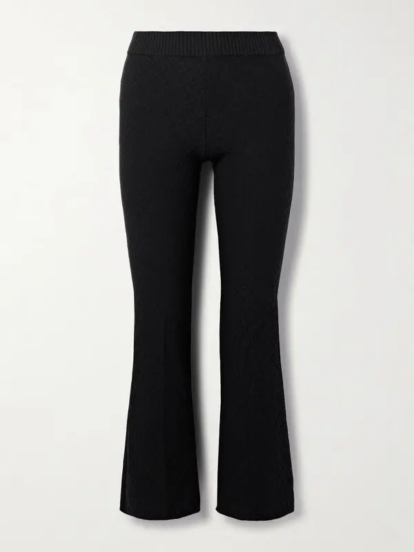 HIGH SPORT Kick It Cropped Flared Pants - Black
