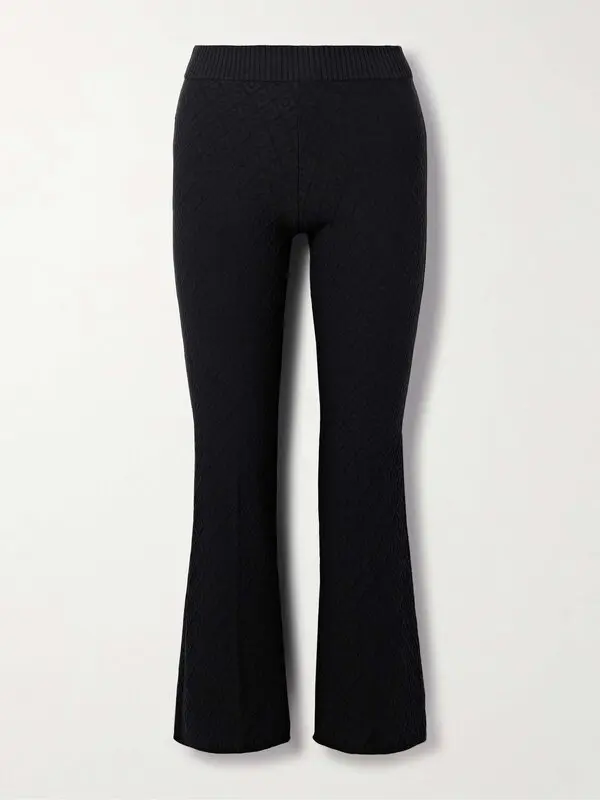HIGH SPORT Kick It Cropped Flared Pants - Black