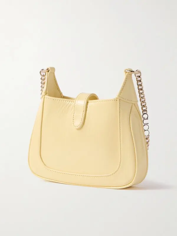Gucci Jackie Notte Mini Crinkled Patent-Leather Shoulder Bag
