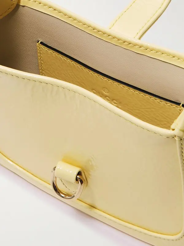 Gucci Jackie Notte Mini Crinkled Patent-Leather Shoulder Bag