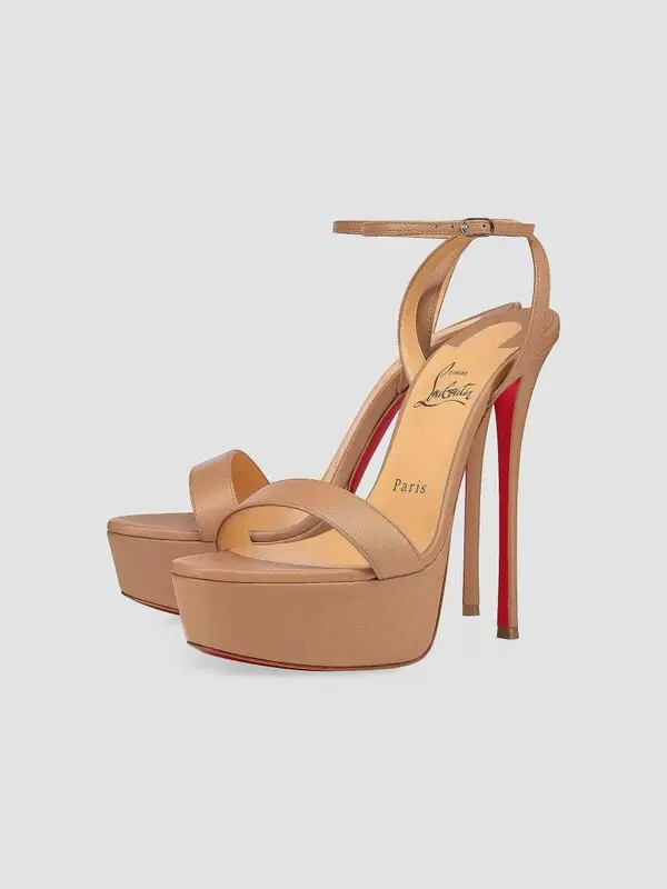 CHRISTIAN LOUBOUTIN Loubi Queen Alta 150mm Leather Platform Sandals