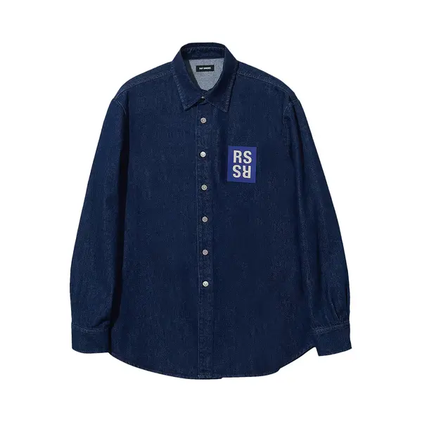 Raf Simons Logo Patch Denim Shirt