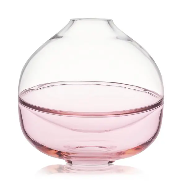 ORREFORS Septum Crystal Vase - Pink