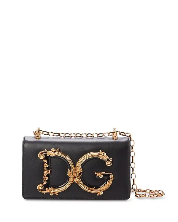 Dolce & Gabbana Leather Phone Bag - Black