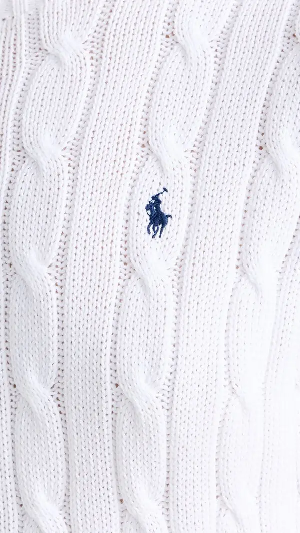 Polo Ralph Lauren Cotton Julianna Long Sleeve Pullover - White
