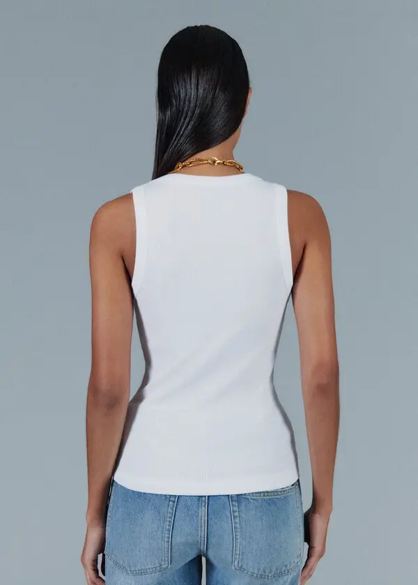 ME+EM V-neck Vest - Bright White
