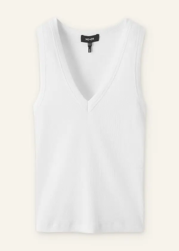 ME+EM V-neck Vest - Bright White