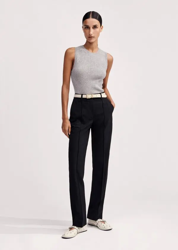 ME+EM Textured Boyish Cigarette Pant