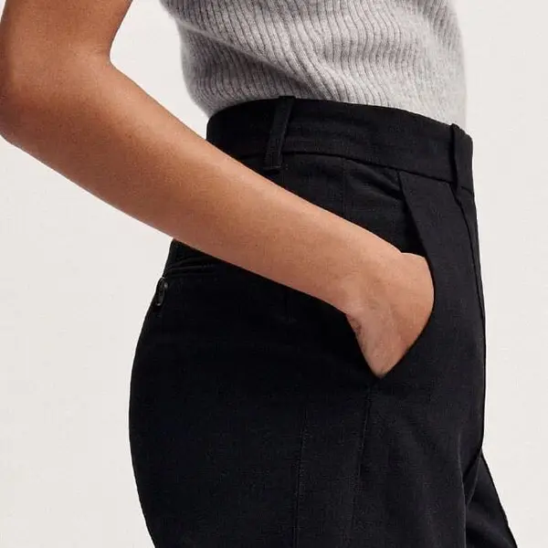 ME+EM Textured Boyish Cigarette Pant