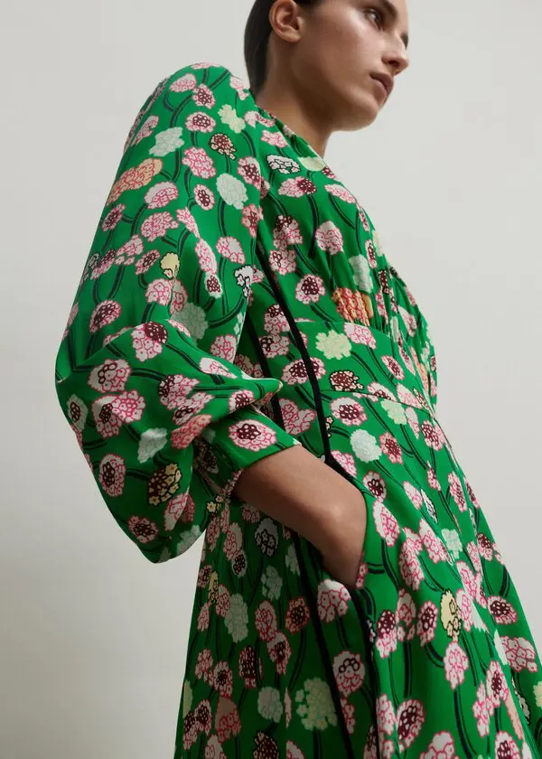 Me+Em Lantana Flower Print Short Boho Dress In Green/Pink/Multi - 50% Off |  Editorialist