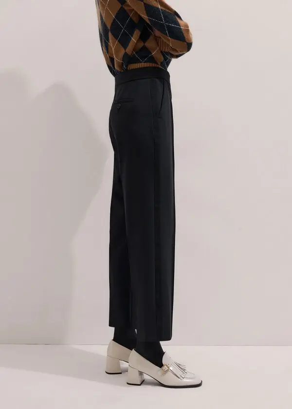 ME+EM Slim Crop Tux Pant - Black