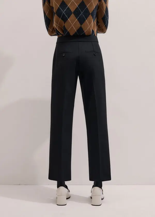 ME+EM Slim Crop Tux Pant - Black